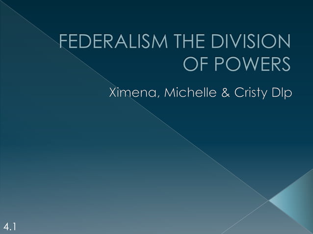 Federalism: the division of power | PPT
