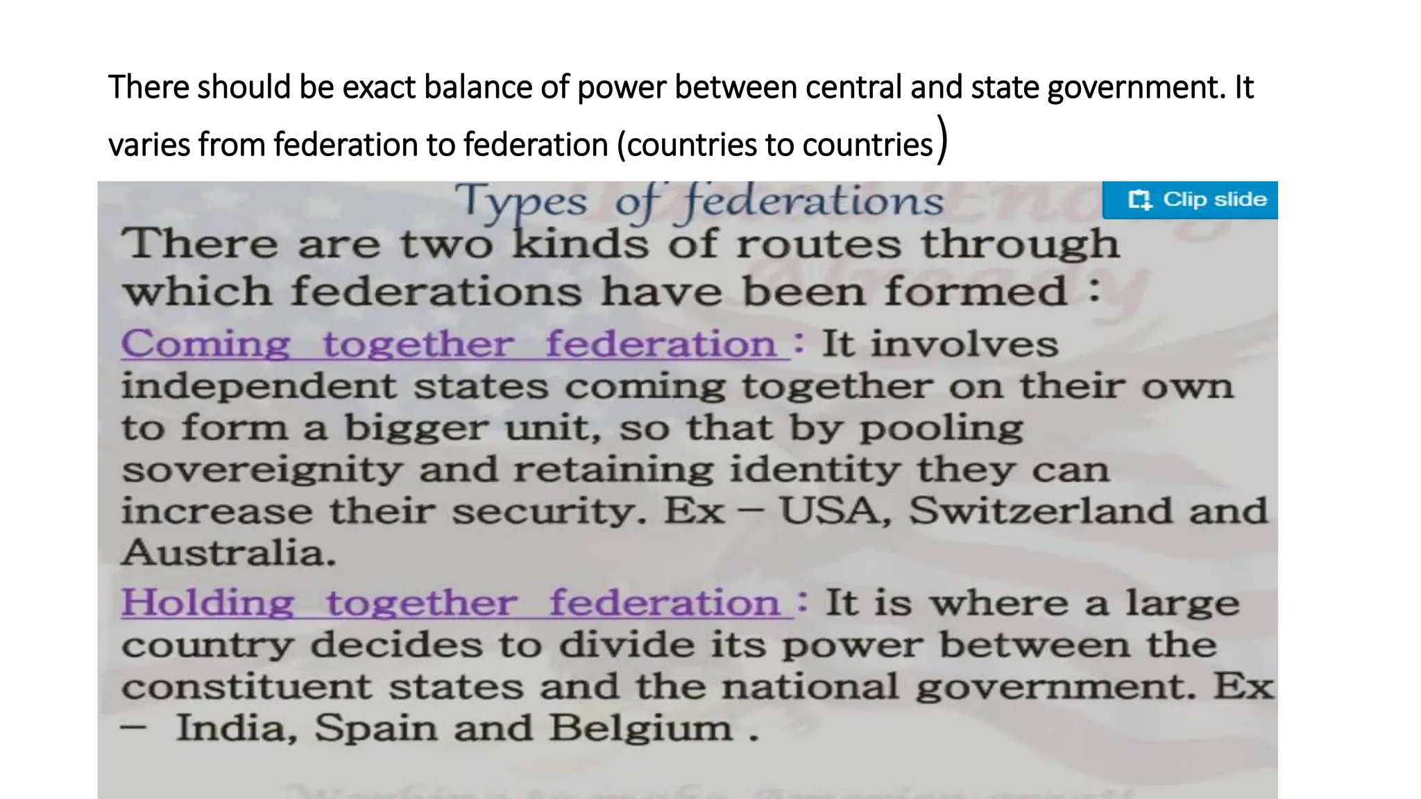 Federalism ppt.pptx class 10 political science | PPTX