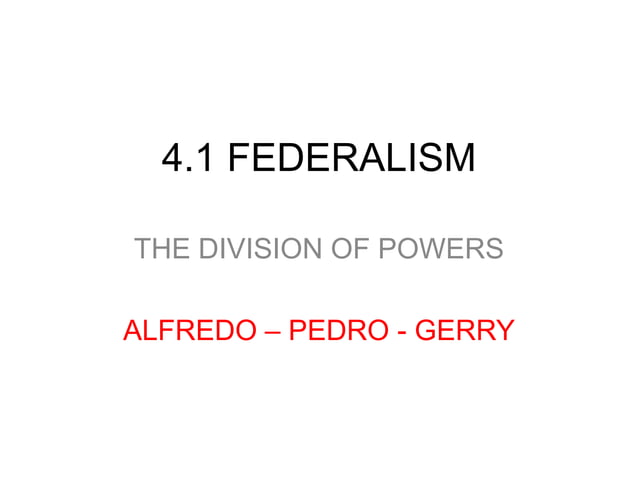 Federalism - Mr. Hood Presentations | PPT