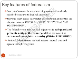 Features Of Federalism