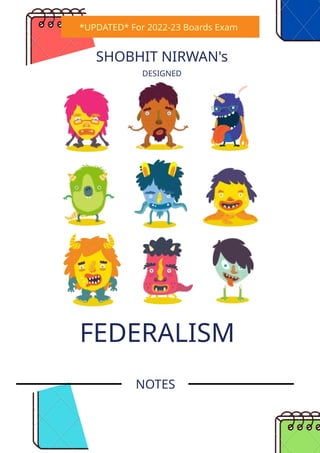 Federalism Shobhit Nirwan.pdf for class 10 cbse | PPTX