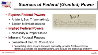 U.S. Federalism | PDF