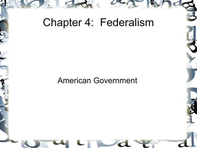 Federalism the division of power | PPT | Political Issues & policy ...