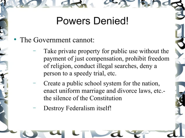 Federalism the division of power | PPT | Political Issues & policy ...