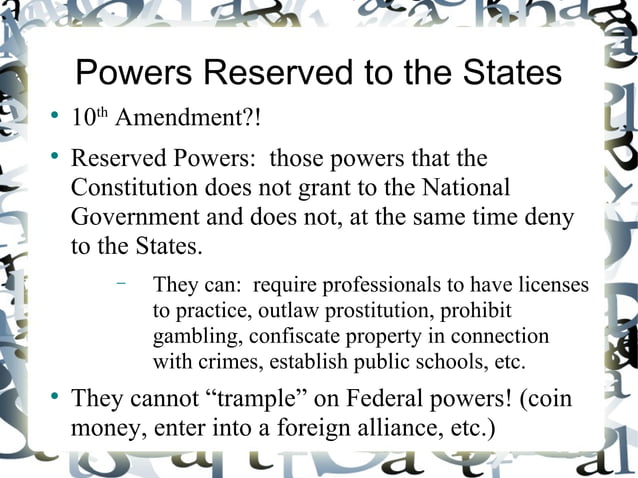 Federalism the division of power | PPT | Political Issues & policy ...