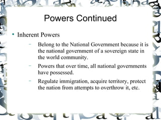 Federalism the division of power | PPT