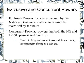Federalism the division of power | PPT