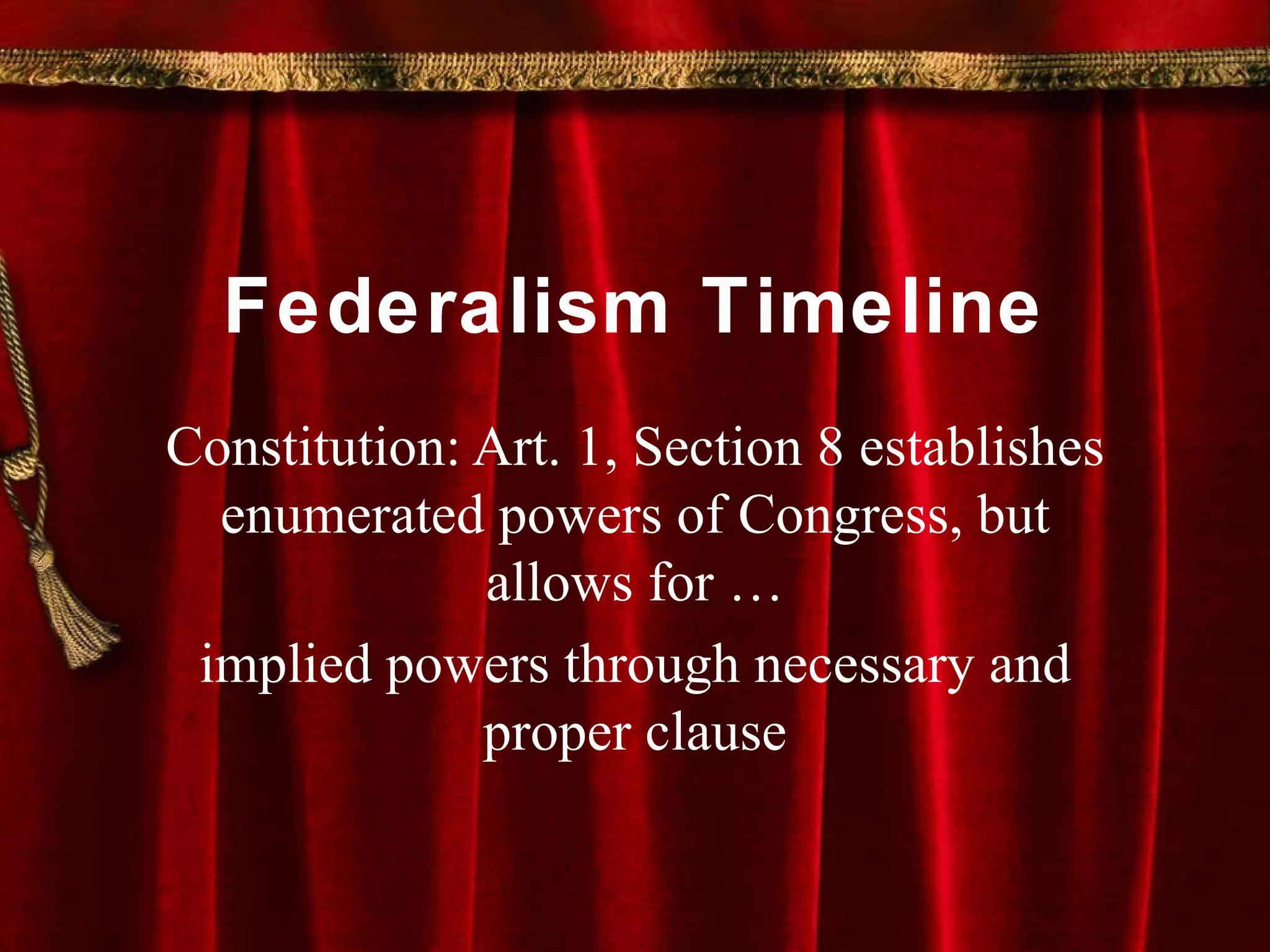 Federalism timeline | PPT