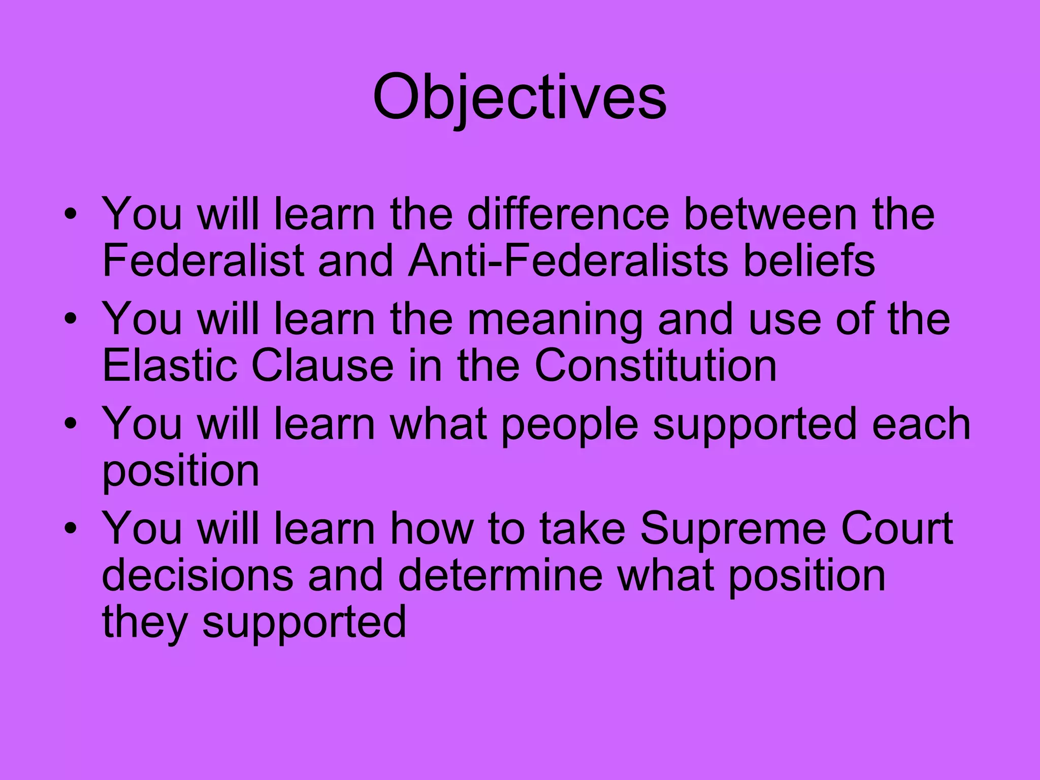 Federalist Vs | PPT