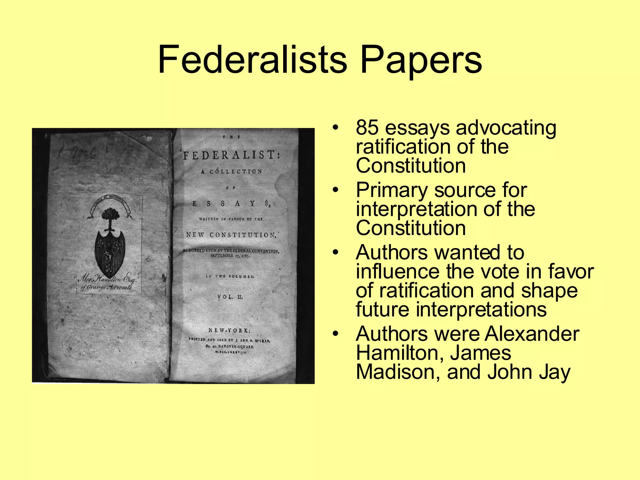 Federalist Vs | PPT
