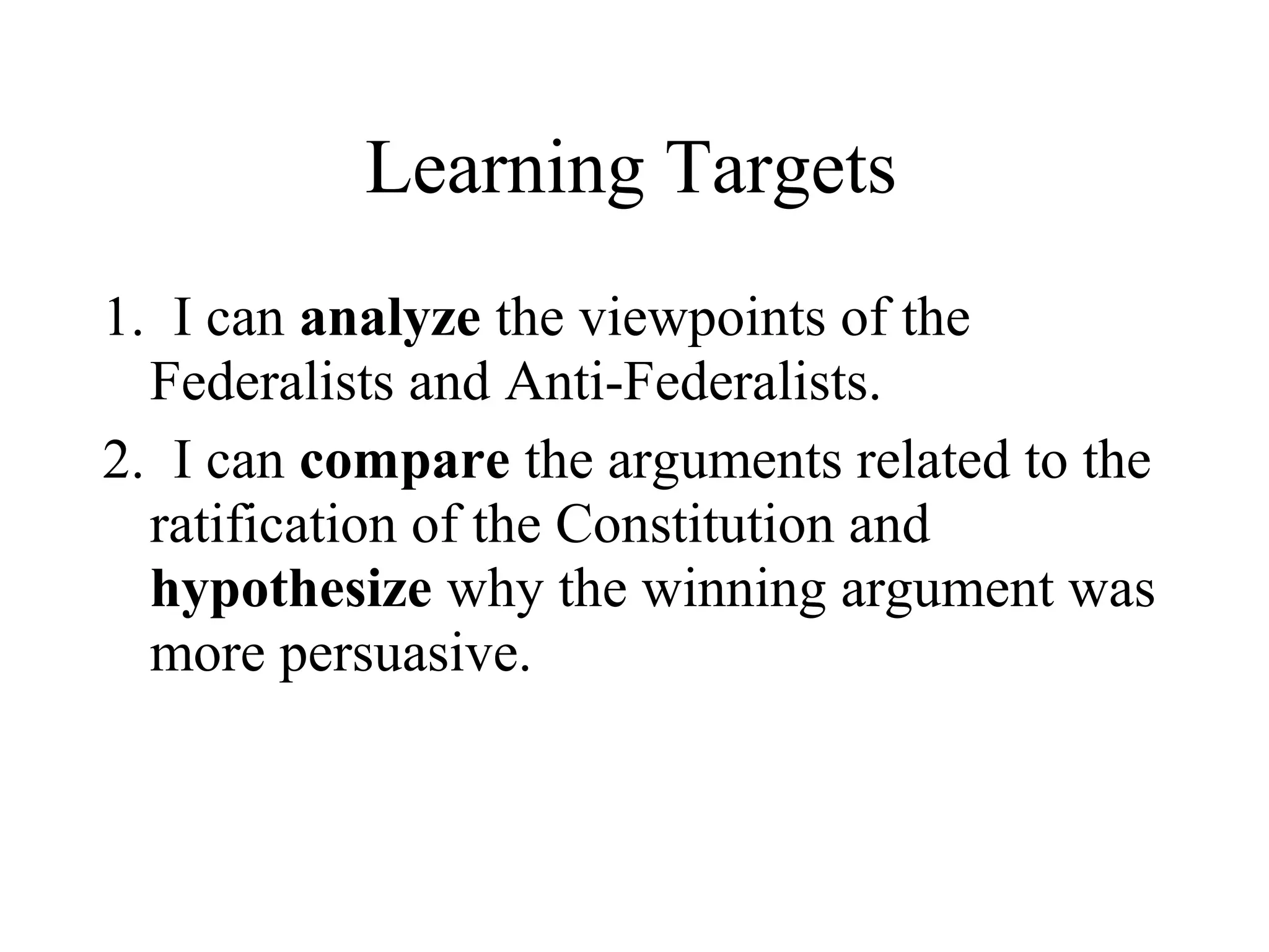 Federalist papers | PPT