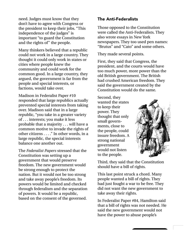 Federalist papers lesson plan student copy | PDF