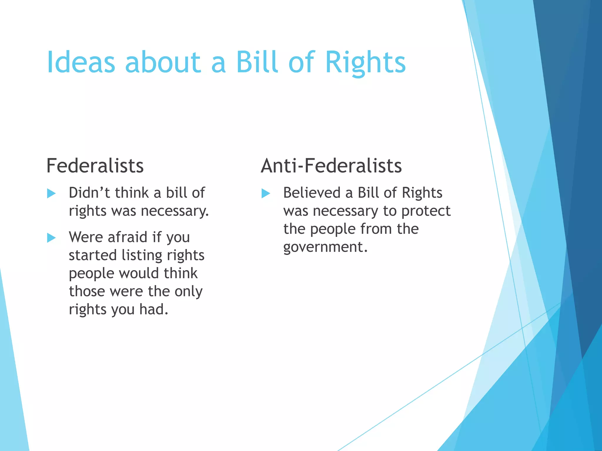Federalists / Anti-Federalists | PPT