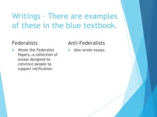 Federalists / Anti-Federalists | PPTX