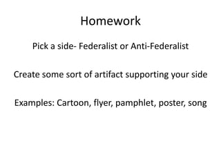 Federalists and anti federalists | PPTX