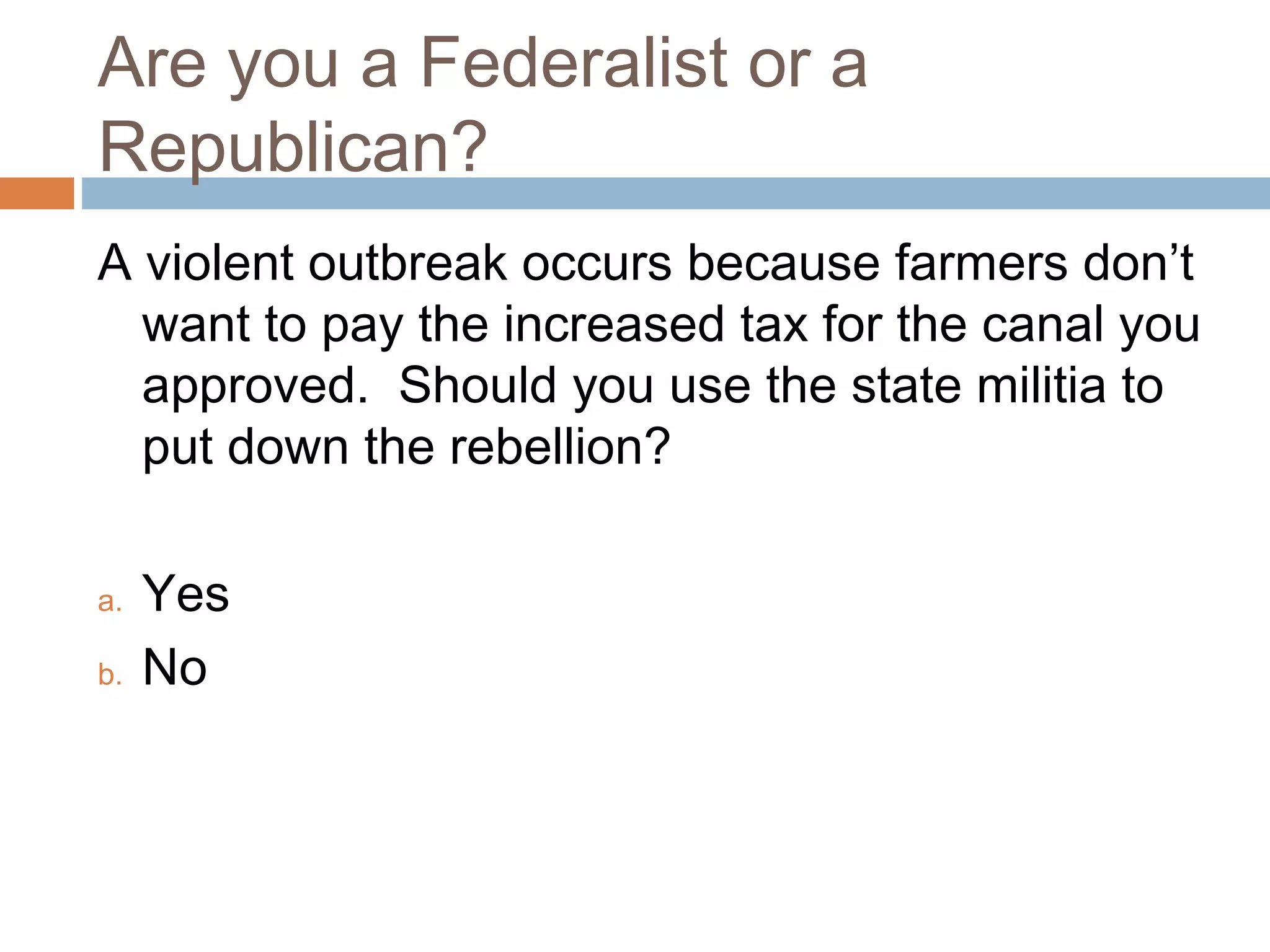 Federalists vs. Republicans | PPT