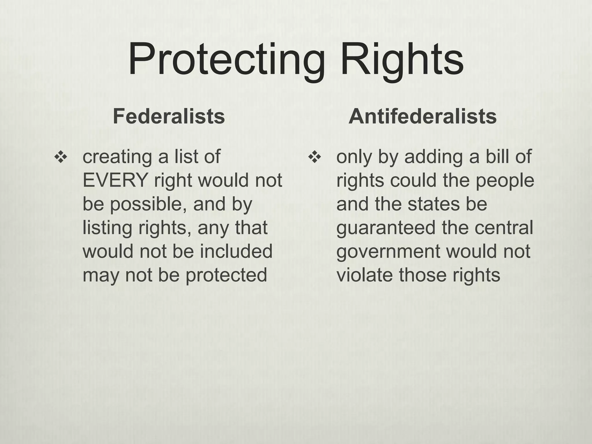 Federalists v Antifederalists | PPTX