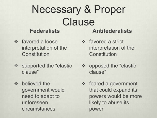 Federalists v Antifederalists | PPT | Free Download