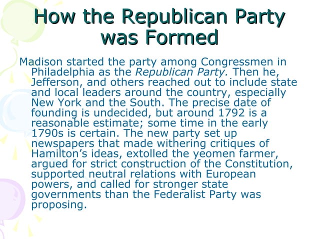 Federalists vs. Republicans | PPT