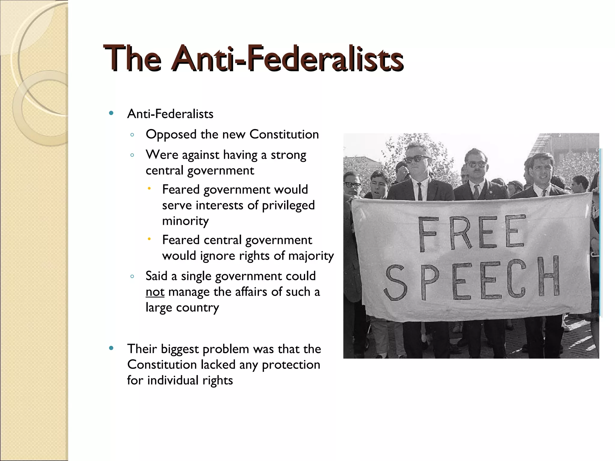 Federalists Vs. Anti Federalists | PPT