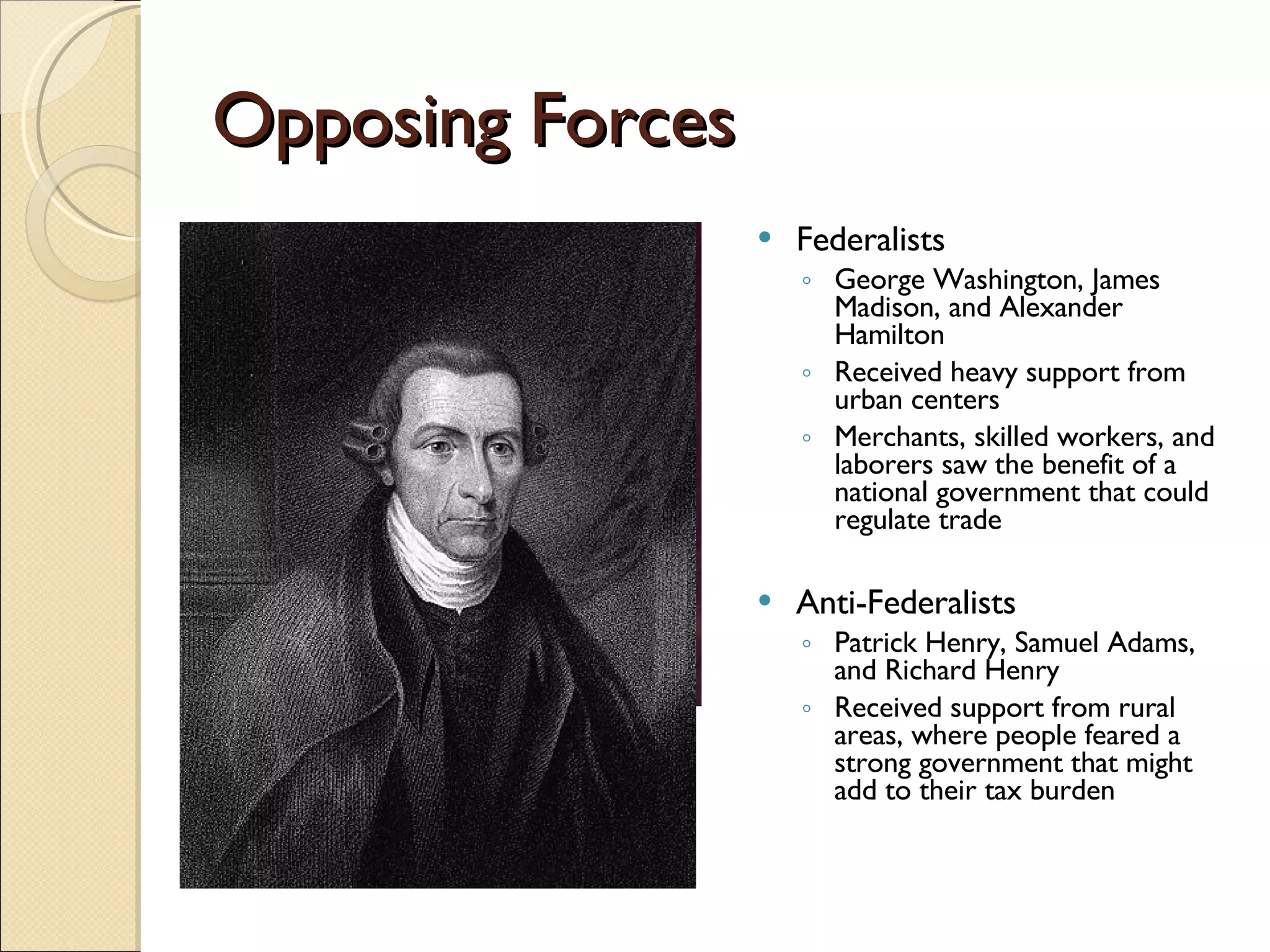 Federalists Vs. Anti Federalists | PPT