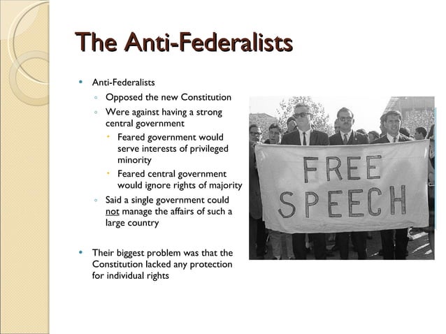 Federalists Vs. Anti Federalists | PPT