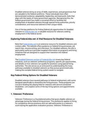Federal Jobs for Disabled Military Veterans | DOCX