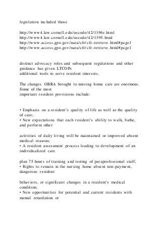 Federal Nursing Home Reform Act from the Omnibus Budget | DOCX