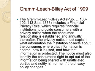 Federal Privacy Laws | PPTX