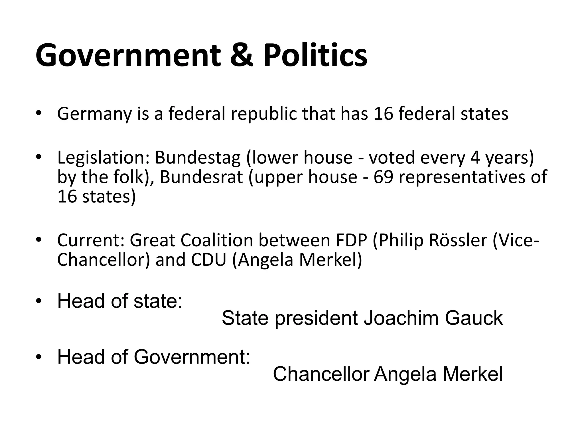 Federal republic of germany basics and culture | PPTX