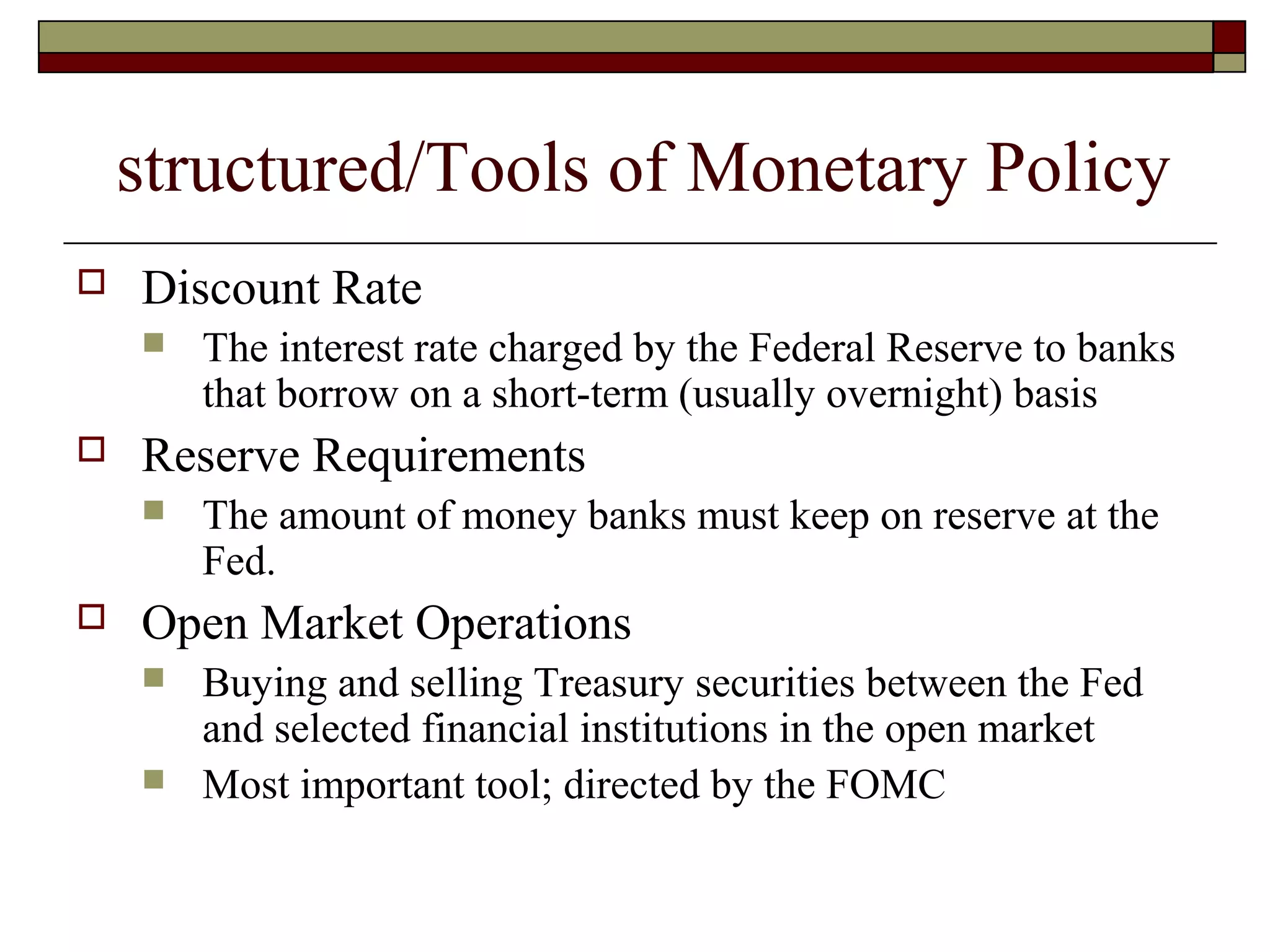 Federal reserve presentation 1 | PPT | Business Banking & Finance ...