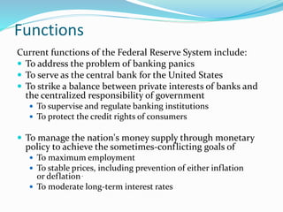 Federal reserve system | PPTX