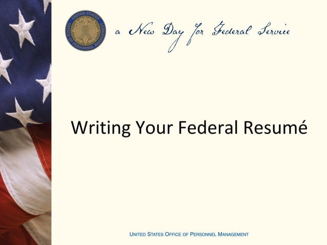 Federal Resumes | PPT