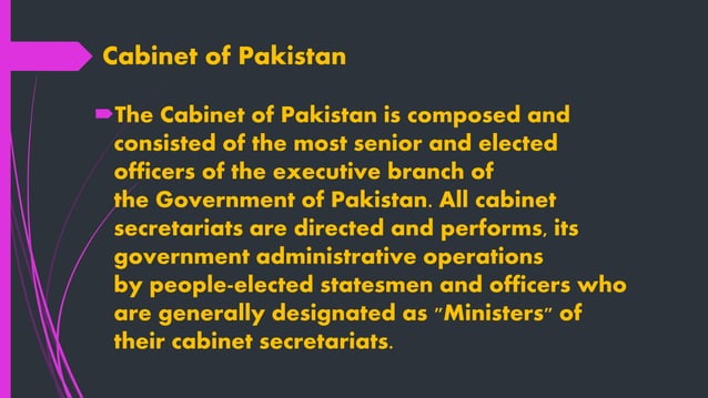 Federal Structure of Pakistan Government | PPTX