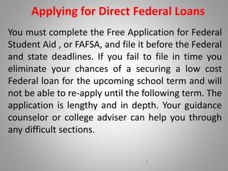 Federal student loans | PPTX