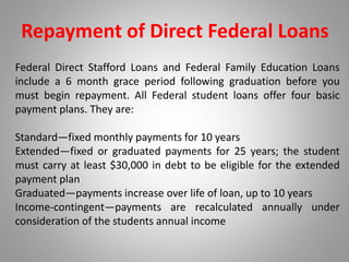 Federal student loans | PPTX