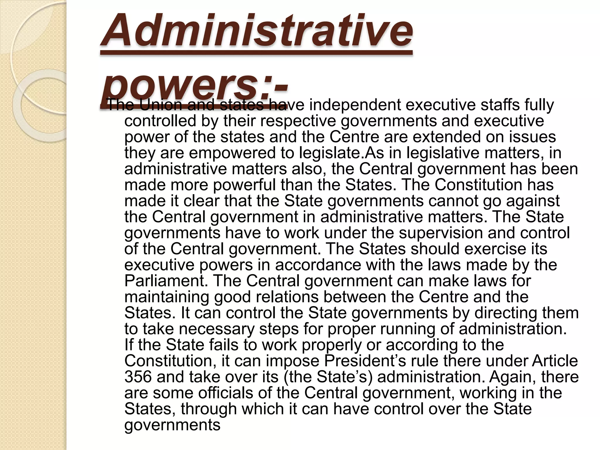 Federal system in india | PPTX