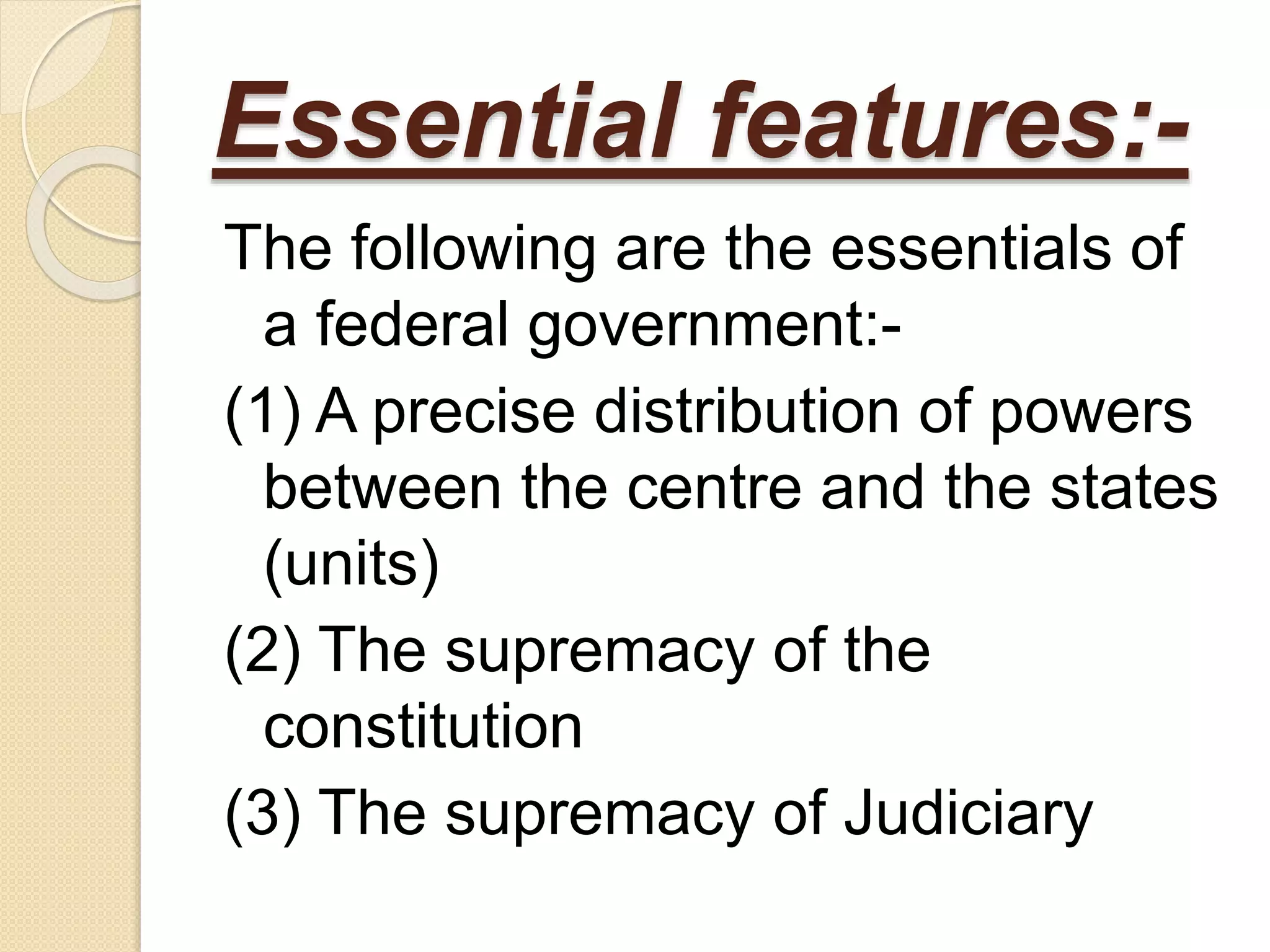 Federal system in india | PPTX