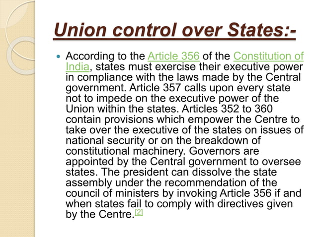 Federal system in india | PPTX