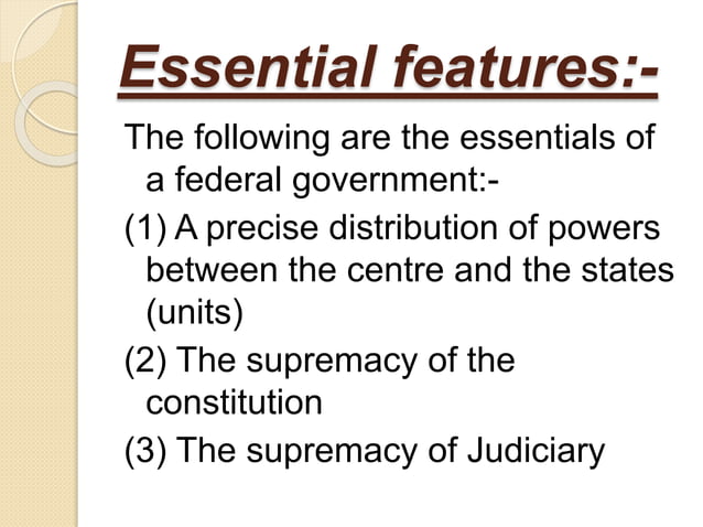 Federal system in india | PPTX