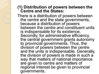 Federal system in india | PPTX