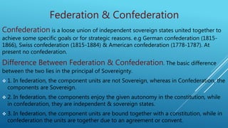 Confederation and federation | PPT