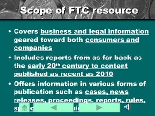 Federal trade commission ppt presentation | PPT