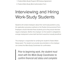 Federal Work-Study Overview - Howard University | PPT