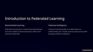 Federated Learning: A New Frontier in AI | PPTX