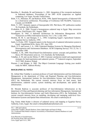 Federated database schema land administration - egypt - research paper | PDF