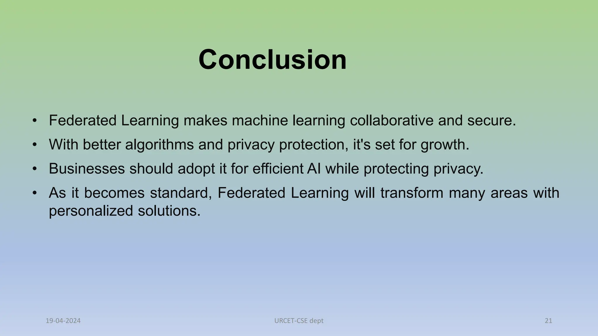 federated learning method of machine learning | PPTX