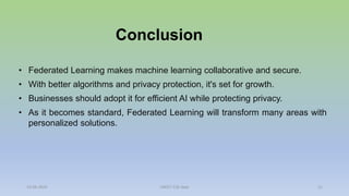 federated learning method of machine learning | PPTX