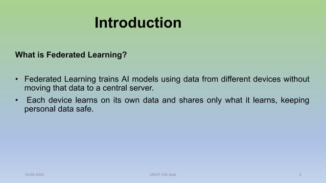 federated learning method of machine learning | PPTX