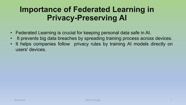 federated learning method of machine learning | PPTX